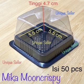 Jual [Isi50] Mika Kue Mochi Moon Cake isi 1 / Mika Kue Kotak Kecil 5.5 cm / Mika Mooncrispy ...