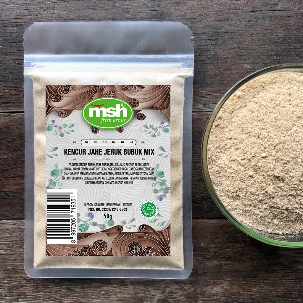 Jual MSH Kencur Jahe Jeruk Bubuk Mix 50 g | Shopee Indonesia