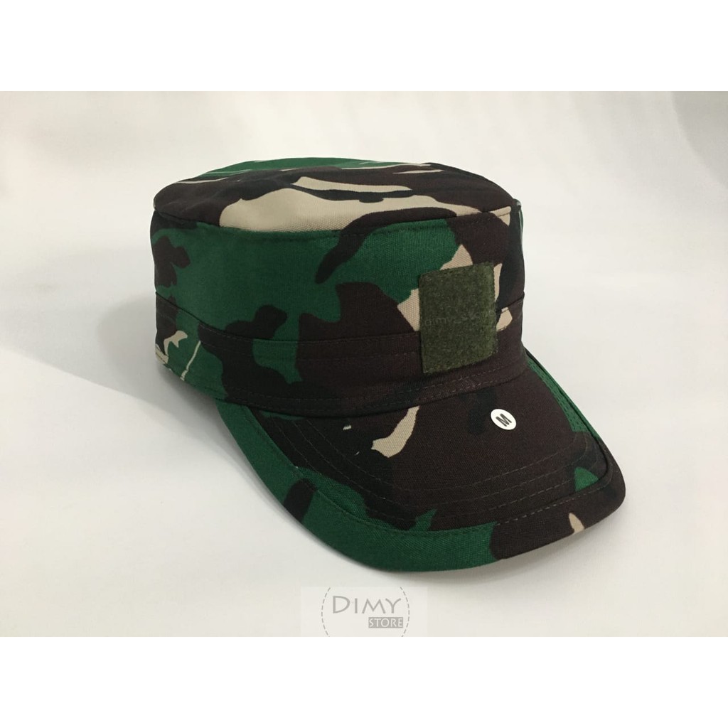 Jual TOPI PET TNI LORENG MALVINAS bahan VELBED | Shopee Indonesia