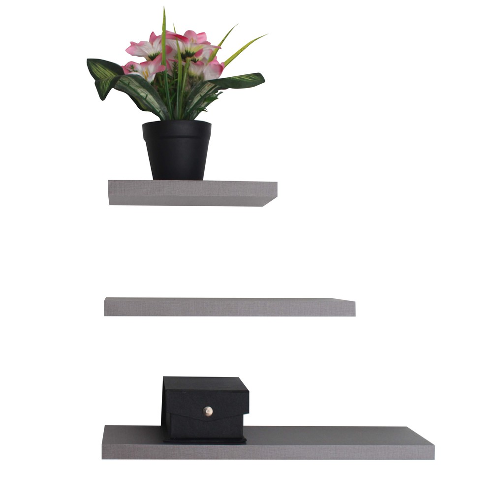 Jual Dections Rak Ambalan Dinding Minimalis Abu Motif Tekstur Rustic ...