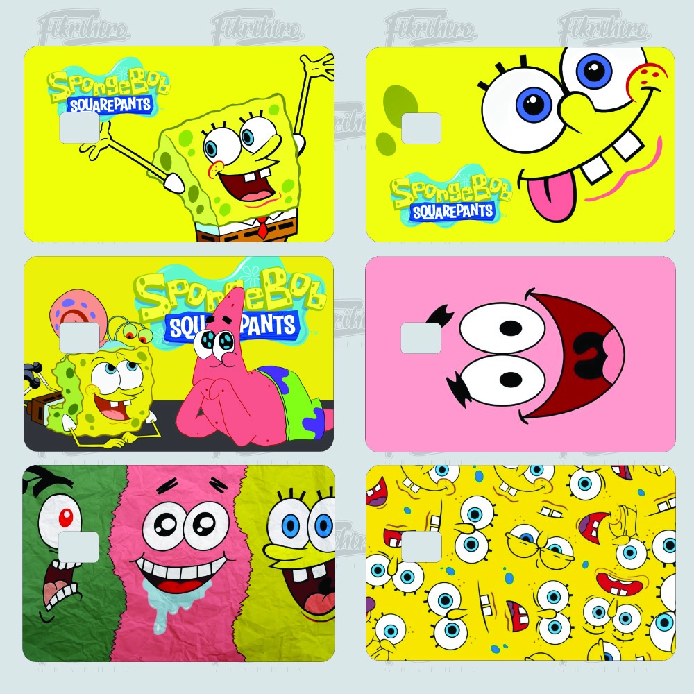 Jual Sticker Skin Card Spongebob - Vinyl ATM Debit Credit Emoney Flazz ...