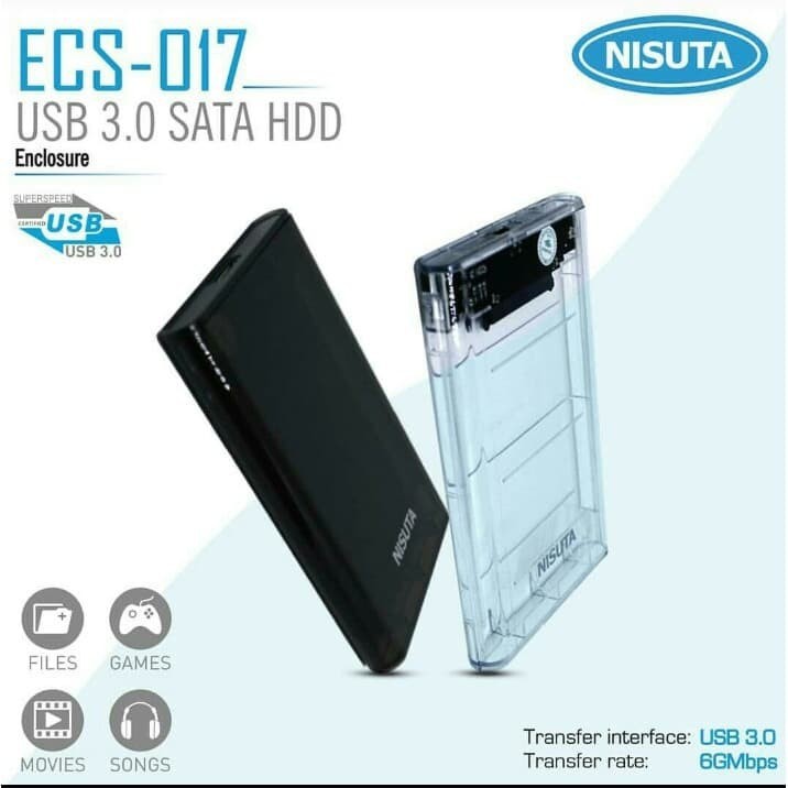 Jual CASING HARDISK EXTERNAL CASE HDD ENCLOSURE 2.5" USB 3.0 NISUTA ECS ...