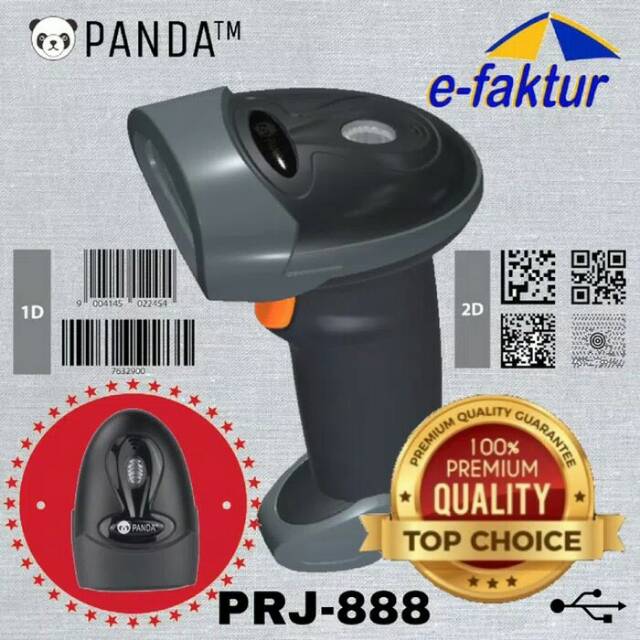 Jual Mesin Alat Barcode Scanner Efactur Panda PRJ888 PRJ830 2D QR Code ...