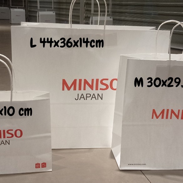 Jual NEW Paper Bag original Miniso - S, plastik | Shopee Indonesia