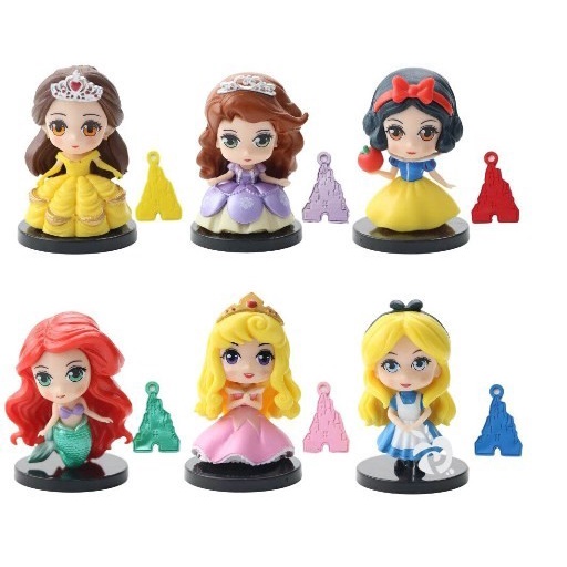 Jual Disney Princess Figure Set 6 Chubby Version | Shopee Indonesia