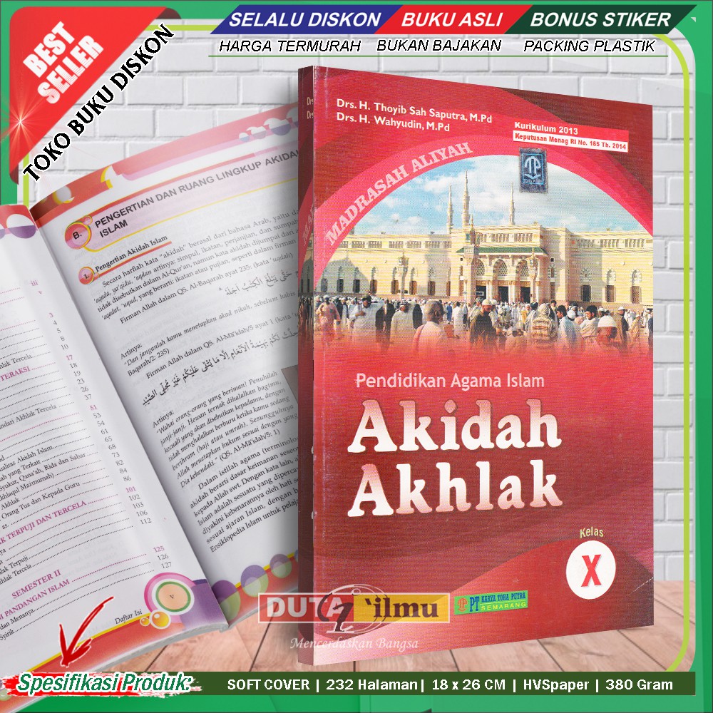 Jual AKIDAH AKHLAK 10 Buku Pelajaran Aqidah Akhlaq SMA/MA Kelas X | Shopee Indonesia