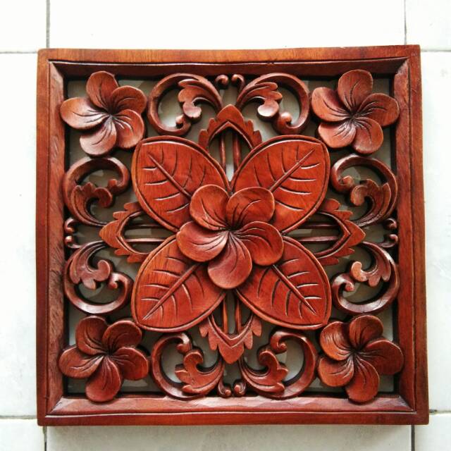 Jual Ukiran Bali Pandil Kayu Bun Bunga 30cm | Shopee Indonesia