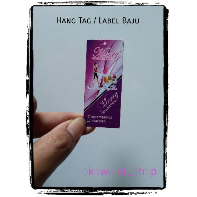 Jual HANG TAG / LABEL BAJU / PRICE TAG / LABEL HARGA Design Kode: OK ...
