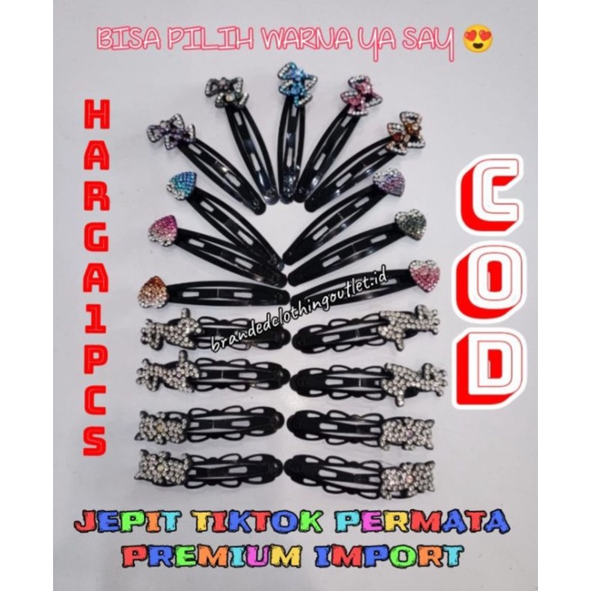 Jual JEPIT TIKTOK PERMATA PREMIUM | JEPIT PONI | JEPIT MODEL LOVE PITA ...