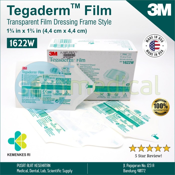 Jual 3M Tegaderm1622W plester transparan anti air/plester luka/ plester ...