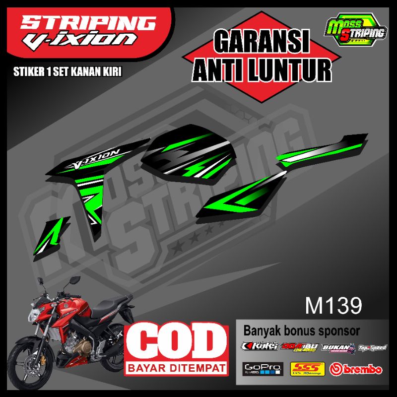 Jual Striping Vixion New Advance NVA | M139 | List Variasi Sticker Vixion NVA | Shopee Indonesia