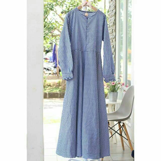 Jual Long dress robiah (navy) | Shopee Indonesia