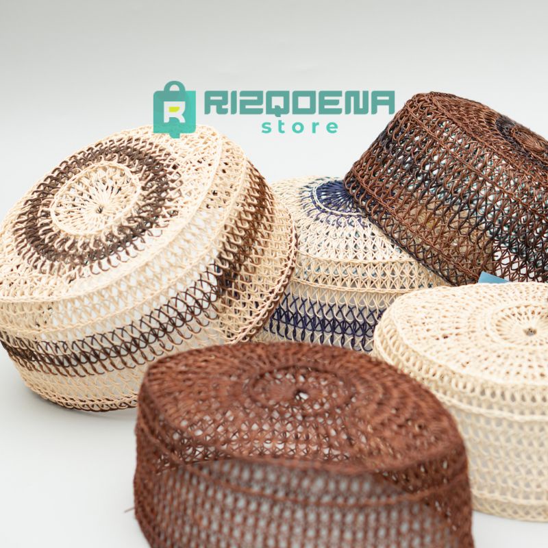 Jual Peci rotan, kopyah kalimantan, songkok haji, peci habib bahar, peci jaring, peci akar ...