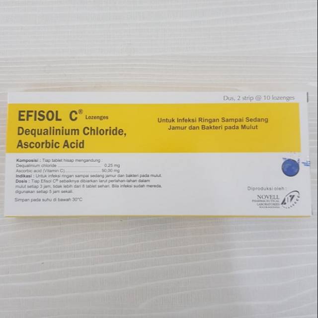 Jual Efisol Tablet Hisap isi 20 Untuk in feksi ringan & Sedang jamur ...