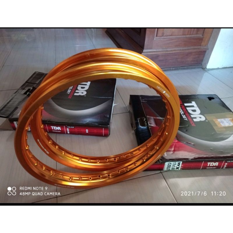 Jual Velg tdr w shape set 140/160/185 ring 17 gold | Shopee Indonesia