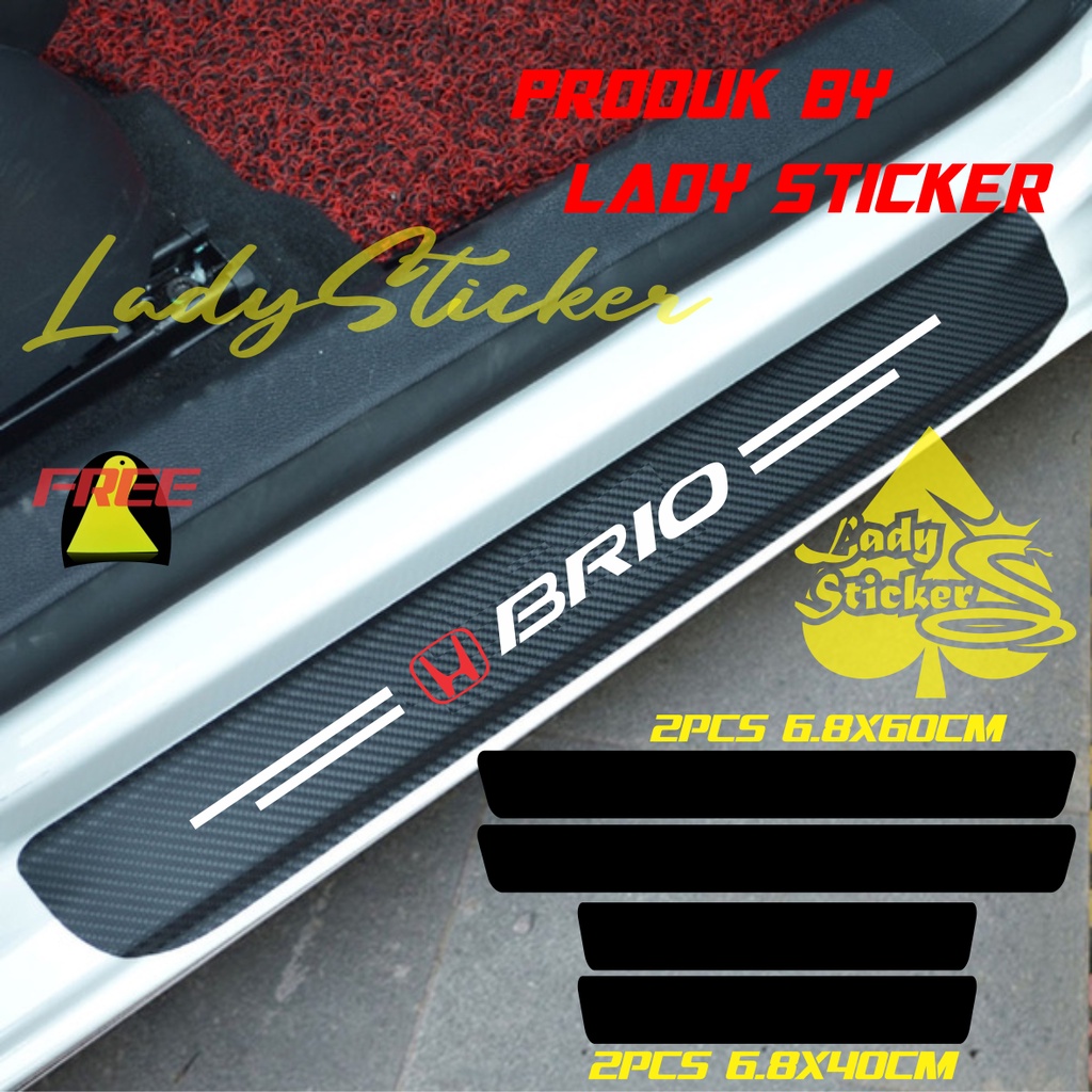 Jual SILLPLATE CARBON 3D MOBIL BRIO STICKER KARBON 3D PIJAKAN KAKI ...