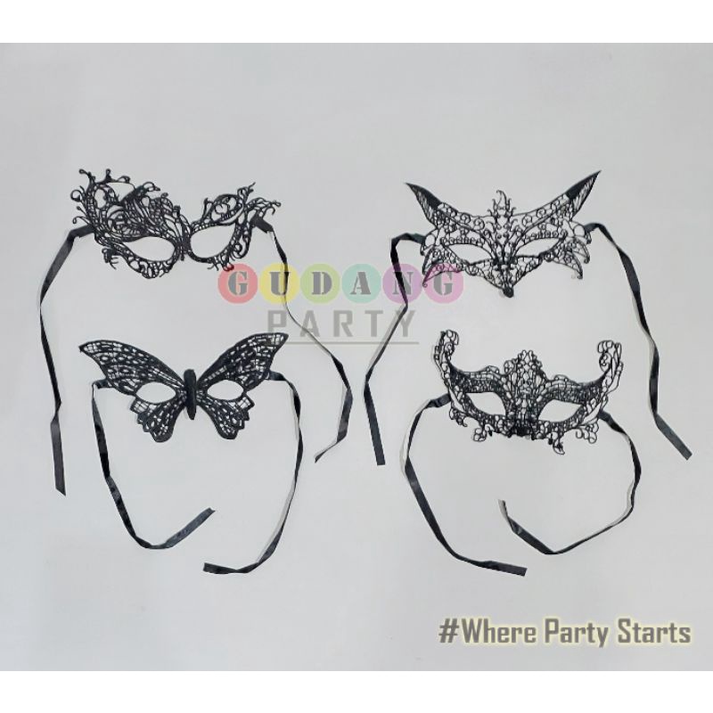 Jual Topeng Kain/Topeng Pesta/Party Mask/Topeng Half Face/Halloween ...