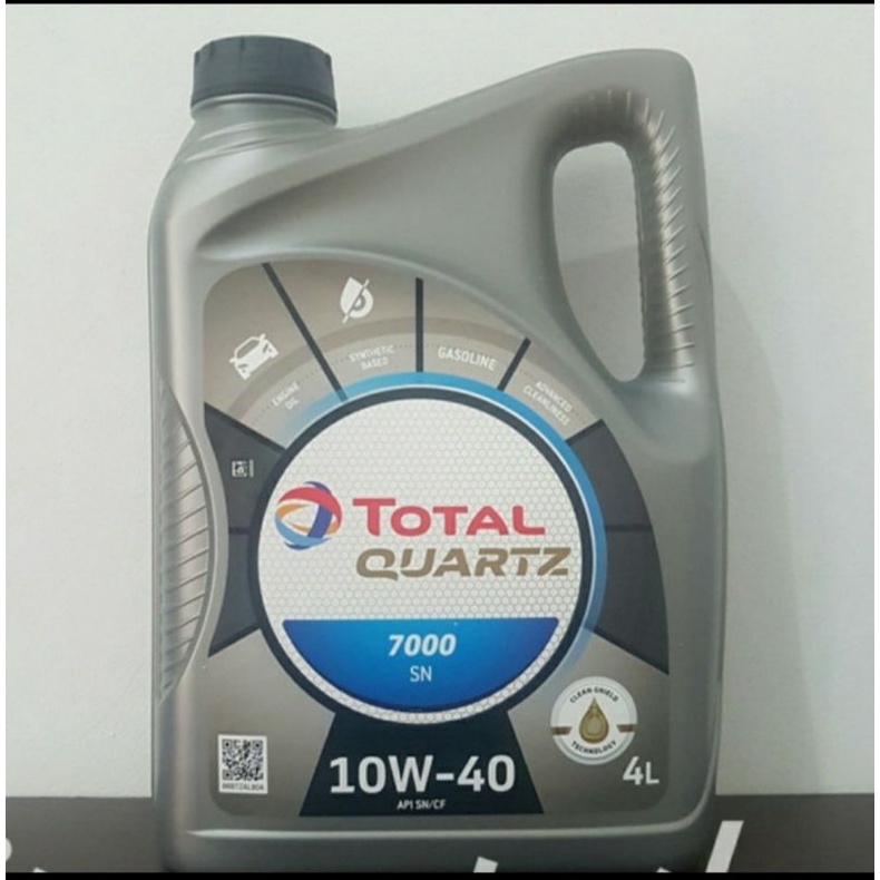 Jual Oli Total Quartz 7000 SN/CF 10W-40 4L Original | Shopee Indonesia
