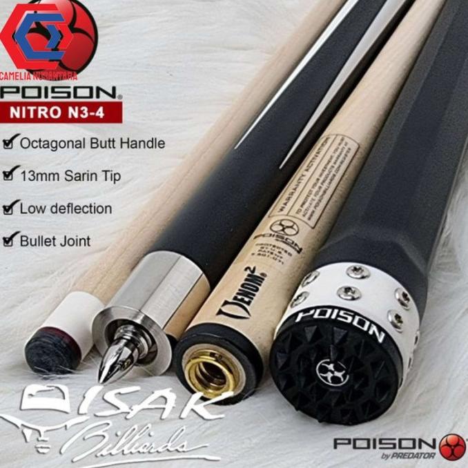 Jual Camelia Poison Nitro N3-4 Pool Cue - Billiard Stick Stik Biliar ...