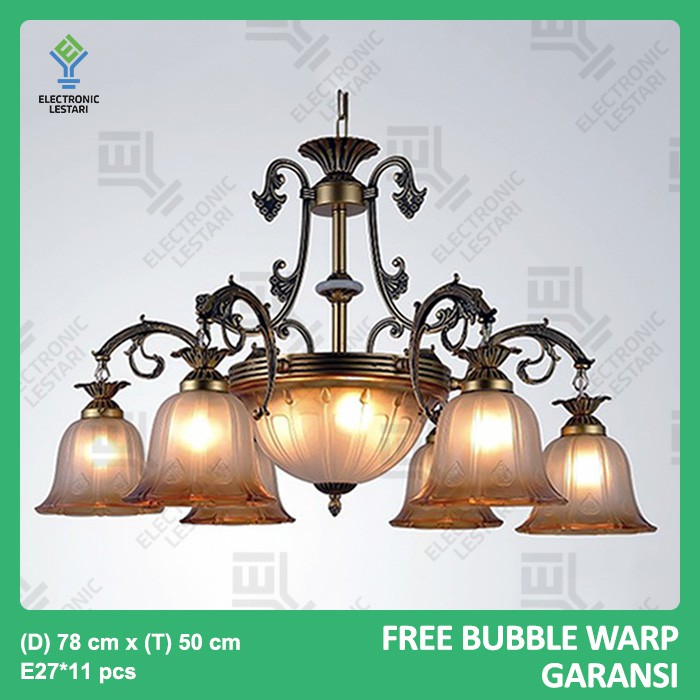 Jual Lampu Gantung Klasik Minimalis Ruang Tamu Hias Antik Cabang 6+3 ...
