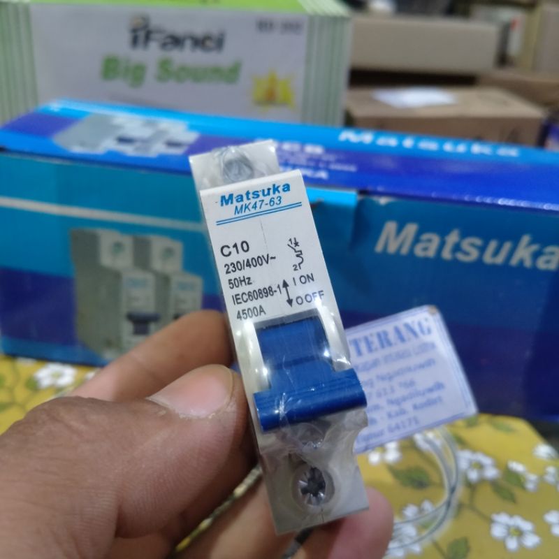 Jual MATSUKA MCB MATSUKA 2A 4A 6A 10A 16A 20A 25A 1Phase SNI LMK Grosir ...