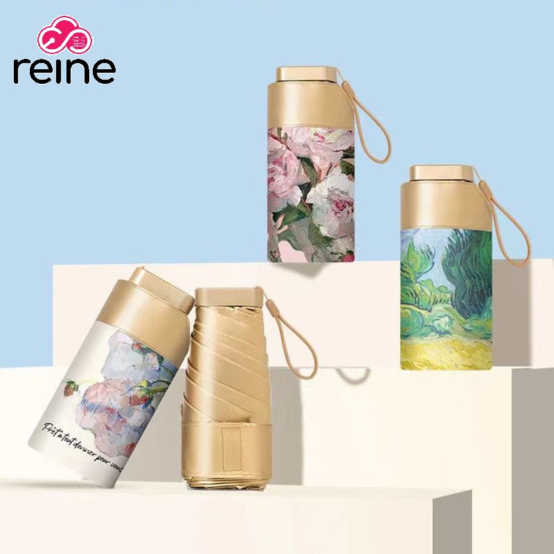 Jual Reine Payung Emas Motif (Baru) / Payung Lipat UV Super Mini Emas ...