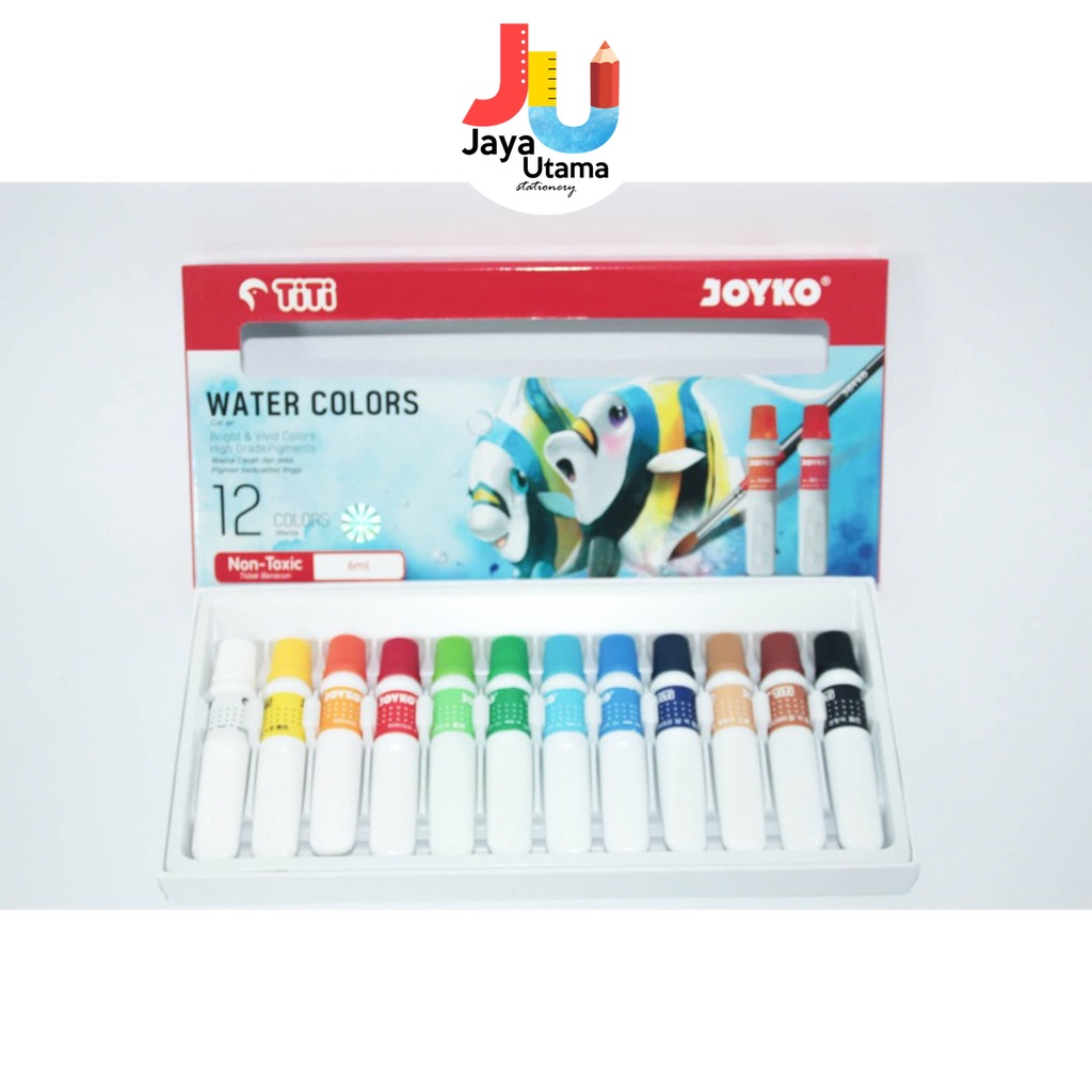 Jual Joyko Cat Air Lukis Watercolor Water Color 12 warna | Shopee Indonesia