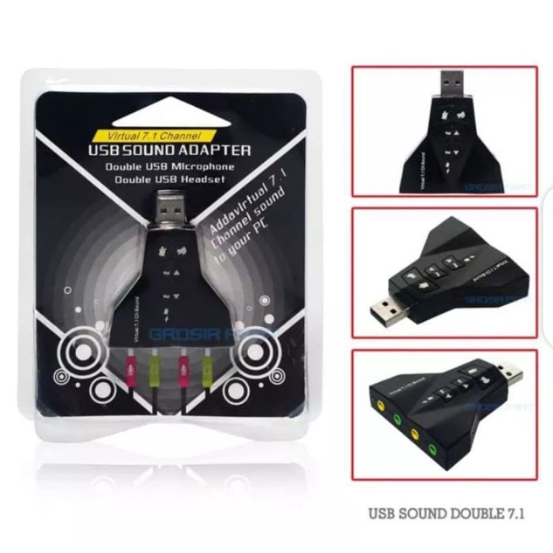 Jual USB SOUND M-Tech Original 7.1 Double Usb to Jack Sound Card ...