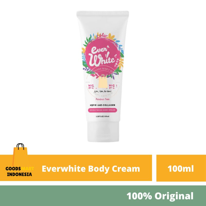 Jual EVERWHITE BRIGHTENING BODY CREAM/WHITENING LOTION/HANDBODY 100ml ...