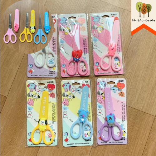 Jual Gunting Lucu Motif BT21 Gunting Mini Pemotong Kertas Scissor with ...