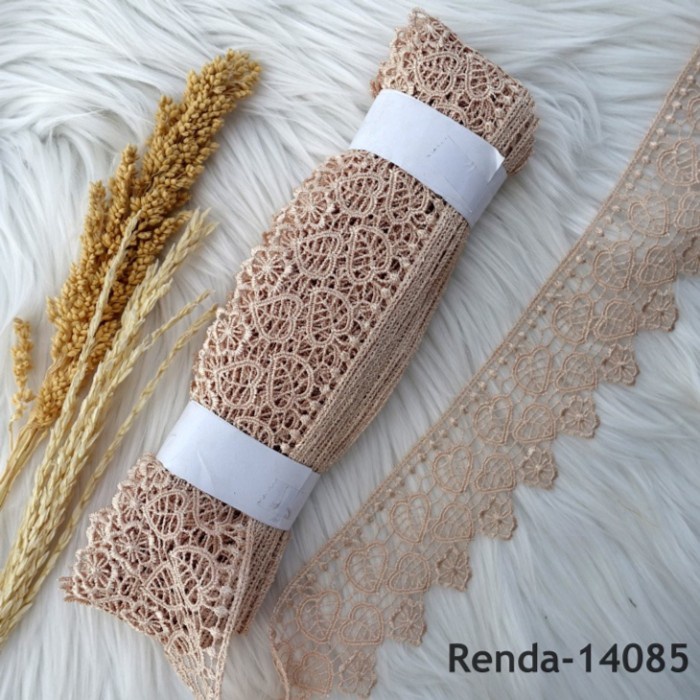 Jual Kain Renda Bordir Giper-Bunga Sedang CR1-14085(L:-/+6cm) | Shopee ...
