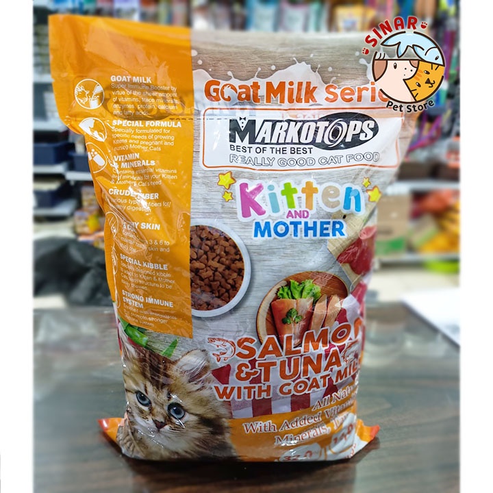 Jual Markotops Kitten Mother SALMON TUNA 800GR Dry Cat Food Makanan ...