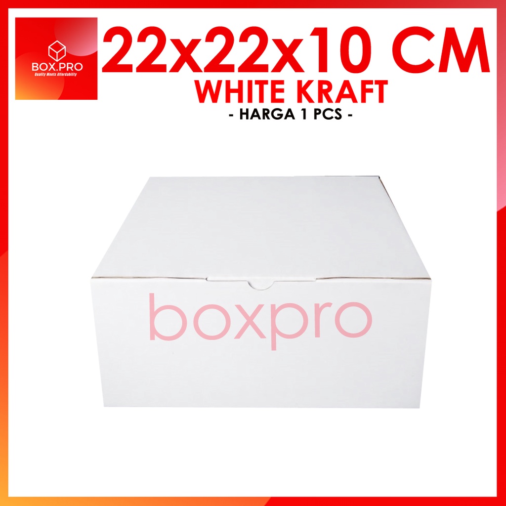 Jual Kardus PUTIH uk 22x22x10 cm (ECER) Die Cut Box Kotak Packing ...