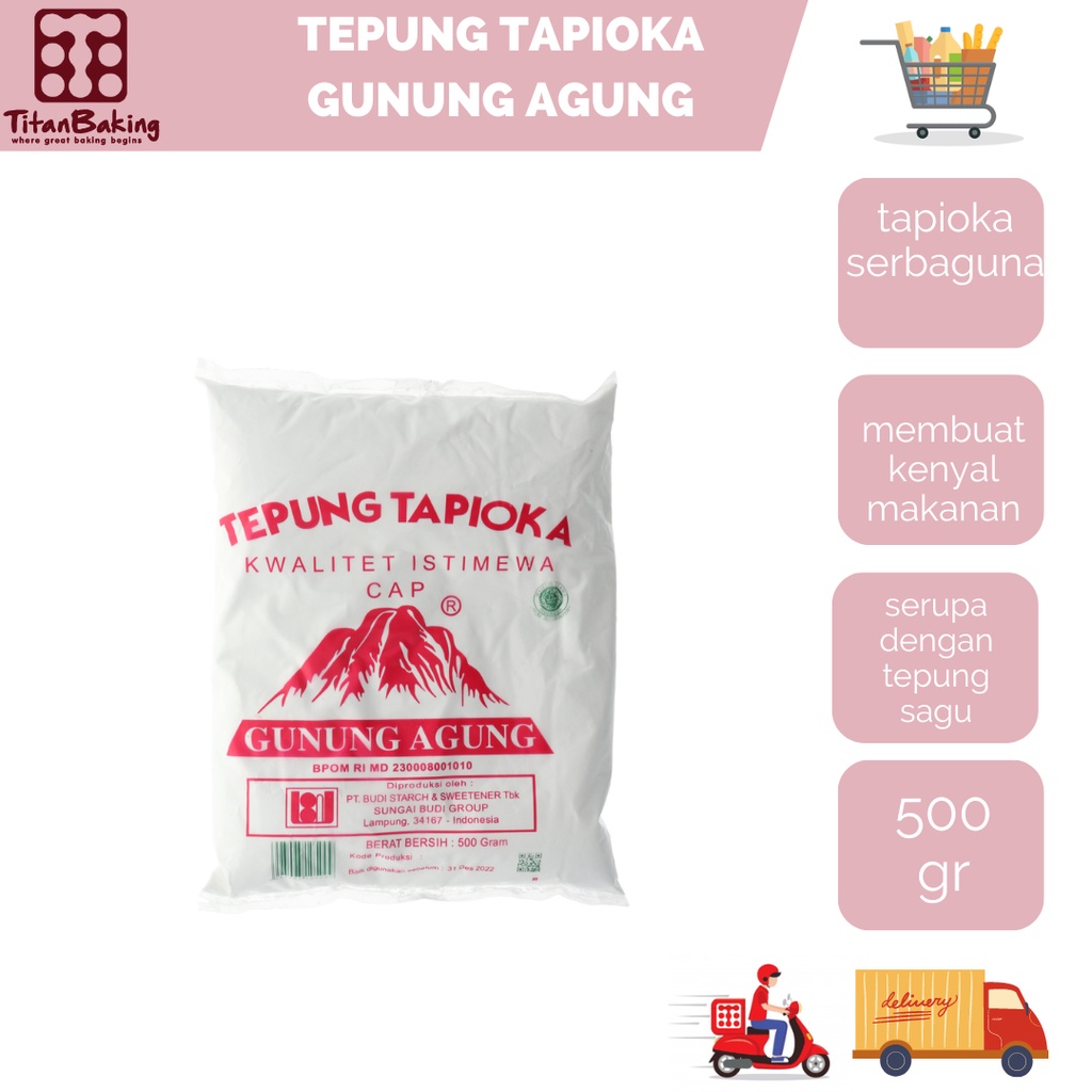 Jual Tepung Tapioka Gunung Agung 500 gr | Shopee Indonesia