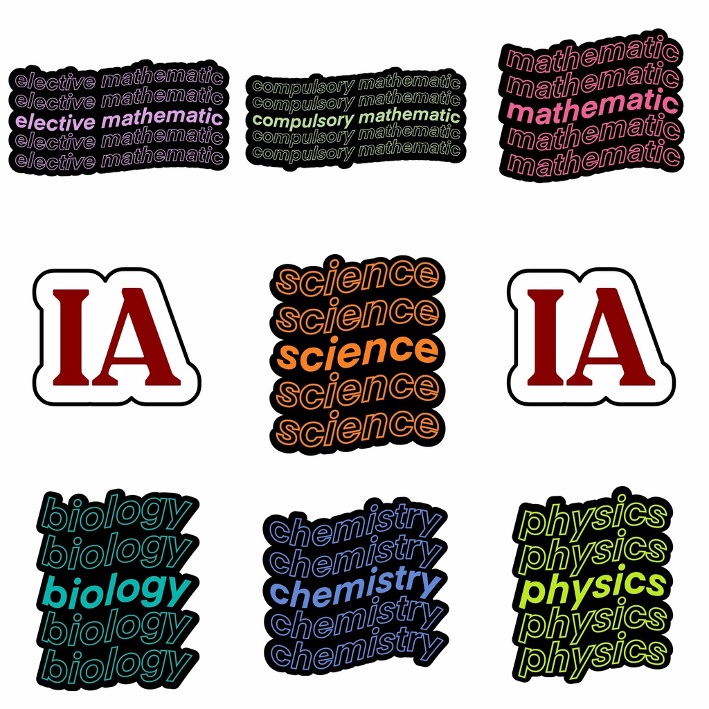 Jual School Subject Tumblr aesthetic sticker jadwal pelajaran mapel ...