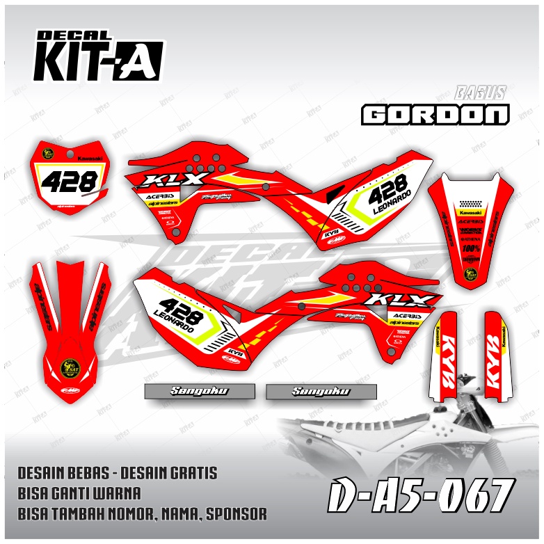 Jual DECAL STIKER KLX GORDON DEKAL VARIASI STRIPING CUSTOM FULLBODY ...