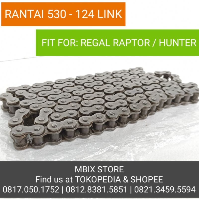 Jual Rantai 530 H - 124 Link Original Regal Raptor & Hunter | Shopee Indonesia
