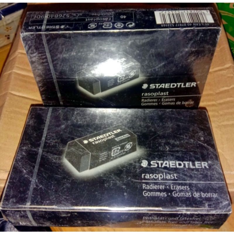 Jual penghapus STAEDTLER 100% ORIGINAL (HITAM) harga 1 pcs | Shopee ...