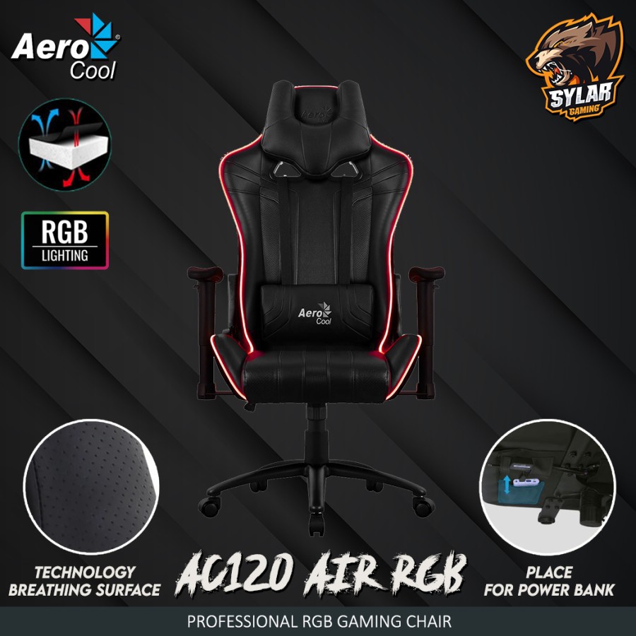 Jual AeroCool AC120 Air RGB Gaming Chair / Kursi Gaming | Shopee Indonesia