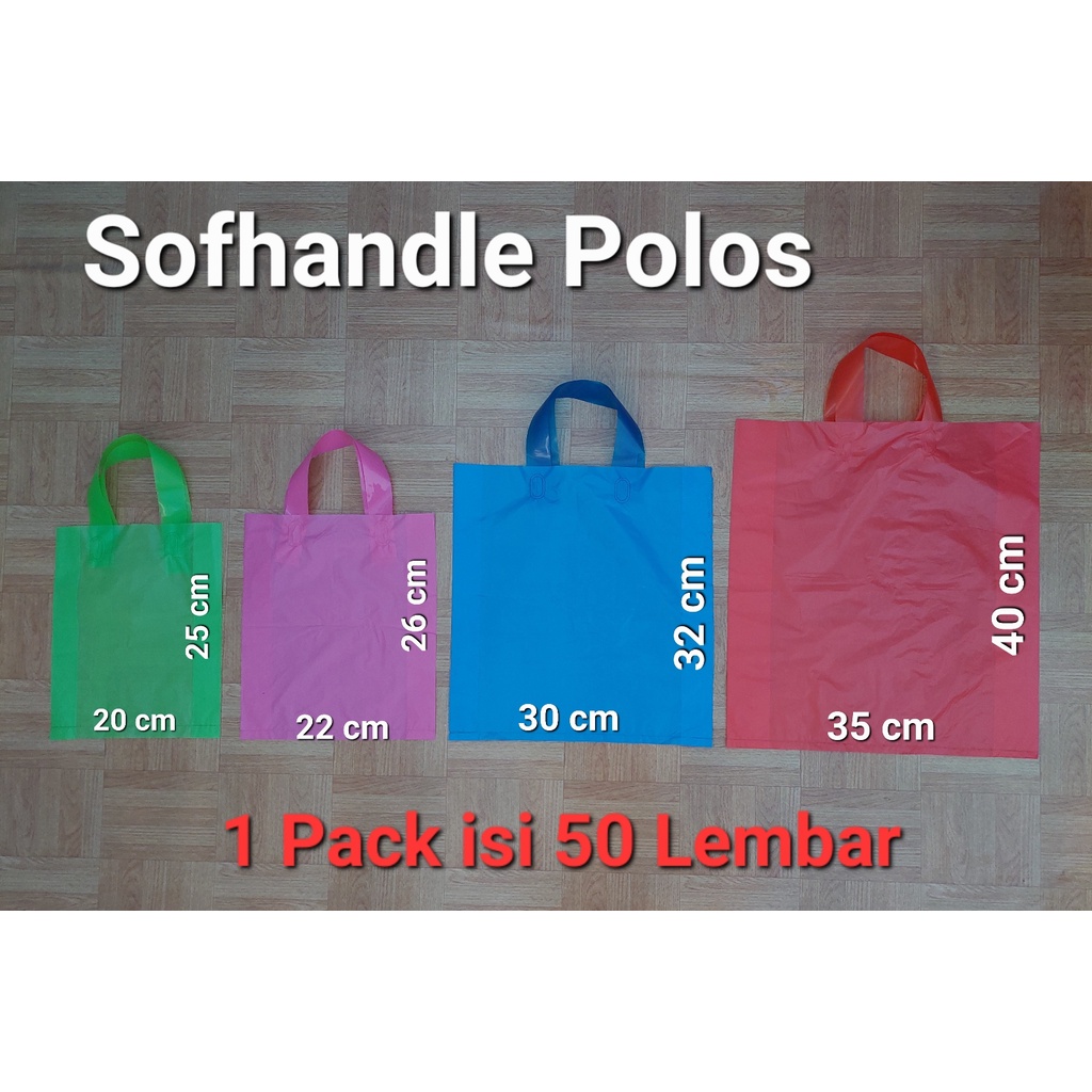 Jual Plastik Soft Handle 45x50 cm Polos | Plastik Shopping Bag 45x50 cm ...