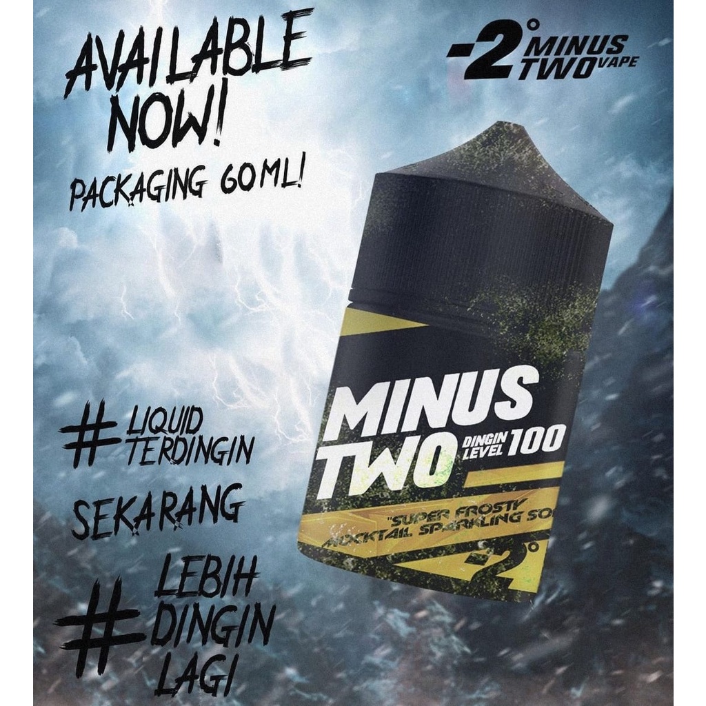 Jual Ready!! Minus Two -2 V2 Mocktail Sparkling Soda 60ml 3mg (Dingin ...