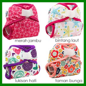 Jual Pempem Velcro Leg Gusset+ 1 insert Litty | Clodi | Cloth Diaper ...