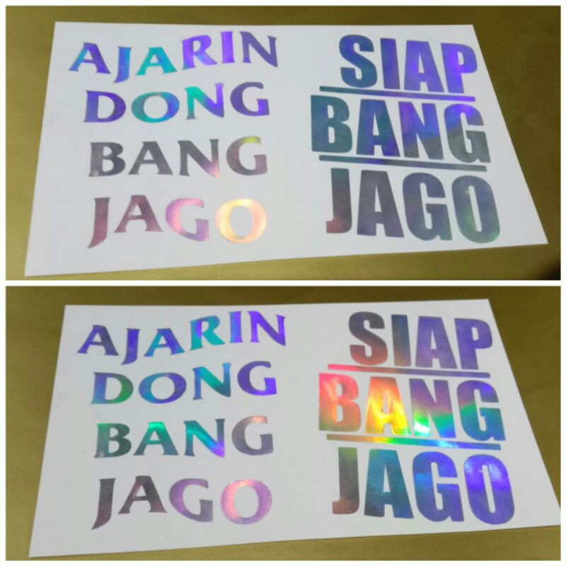 Jual Stiker Hologram Bang Jago Cutting Sticker Siap Bang Jago Viral ...