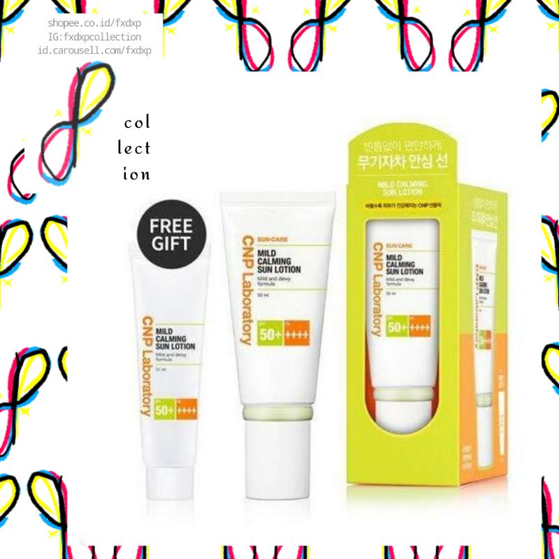 Jual CNP Laboratory Mild Calming Sun Lotion SPF50+ PA++++ : 50ml / 1+1 ...