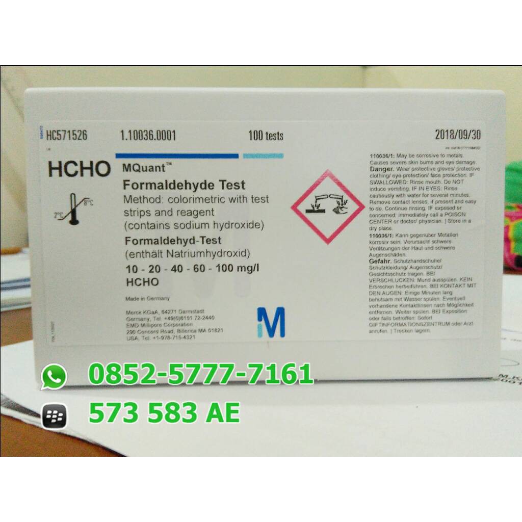 Jual Merckoquant Test Kit Formalin Kuantitatif 100 test, Merck | Shopee ...