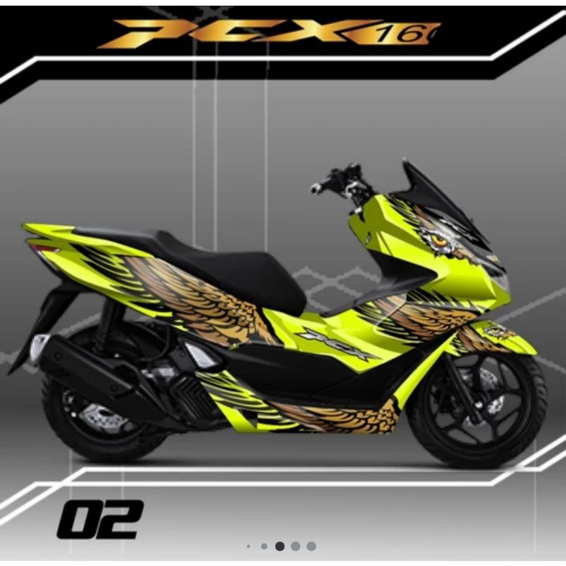 Jual Decal pcx 160 kuning stabilo/ full body/ decal custom | Shopee ...