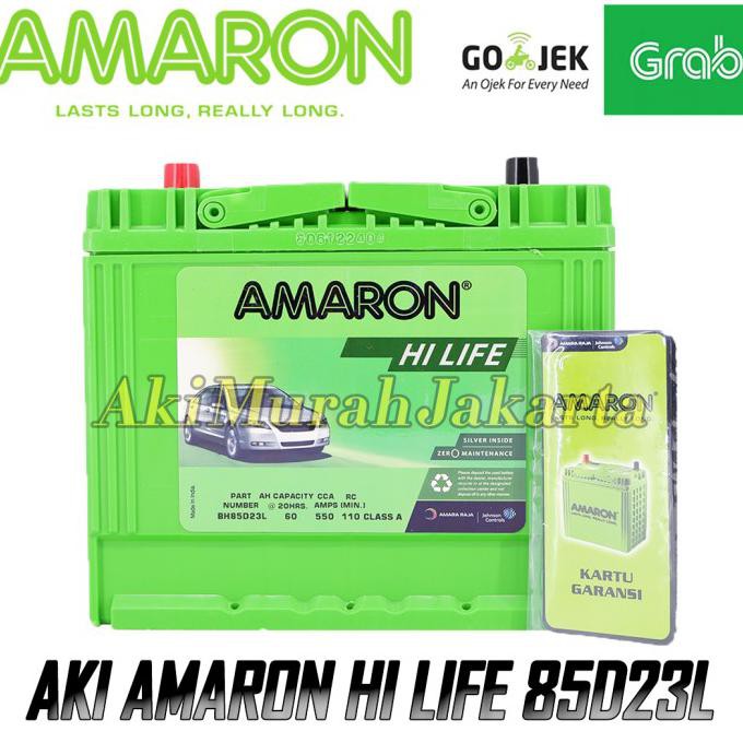 Jual Aki Mobil Mitsubishi Mirage AMARON HI LIFE 55D23L / 85D23L Aki Kering | Shopee Indonesia