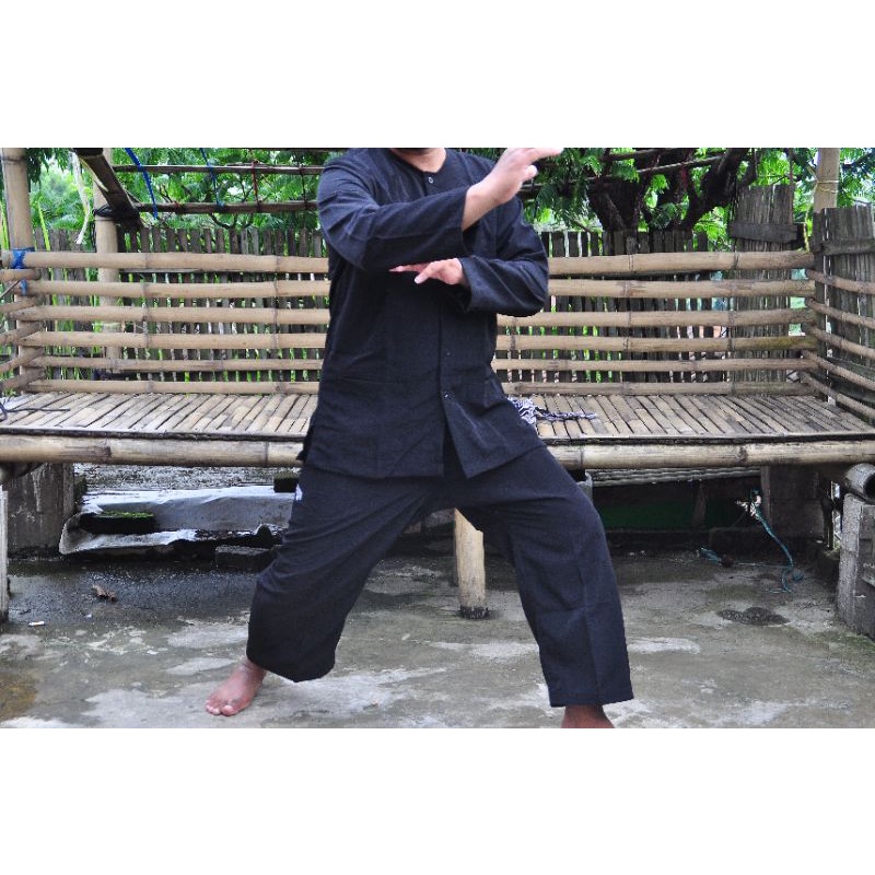 Jual Setelan baju pangsi warna hitam ( pencak silat) | Shopee Indonesia