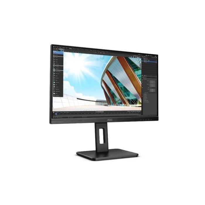 Jual Monitor LED AOC Q24P2C IPS HDMI DP USB-C 75Hz Speaker Ergo ...
