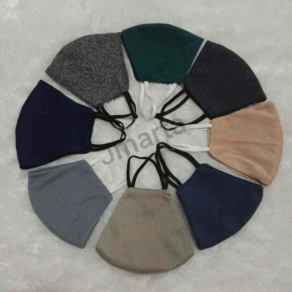 Jual masker kain hitam polos pelindung pernapasan 1pcs | Shopee Indonesia